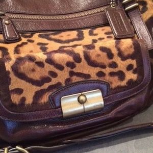 Coach | Bags | Coach Kristin Pinnacle Haircalf Ocelot Leather Laila ...